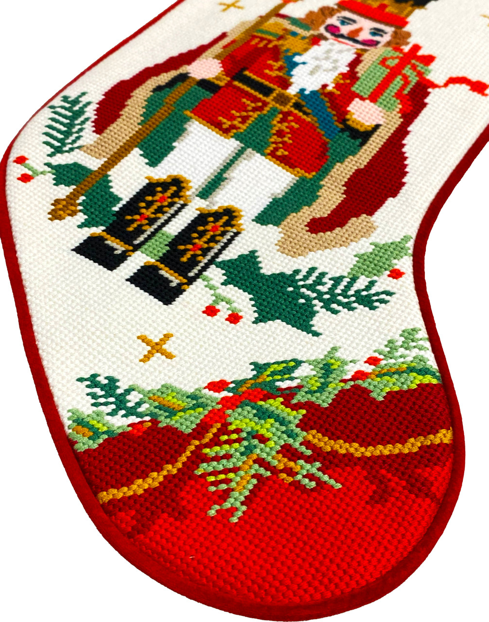 Embroidered Nutcracker Stocking