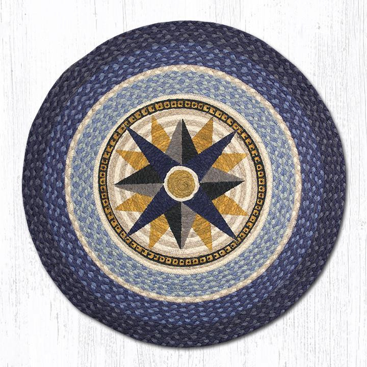 Braided Rug - Compass natural jute hand woven