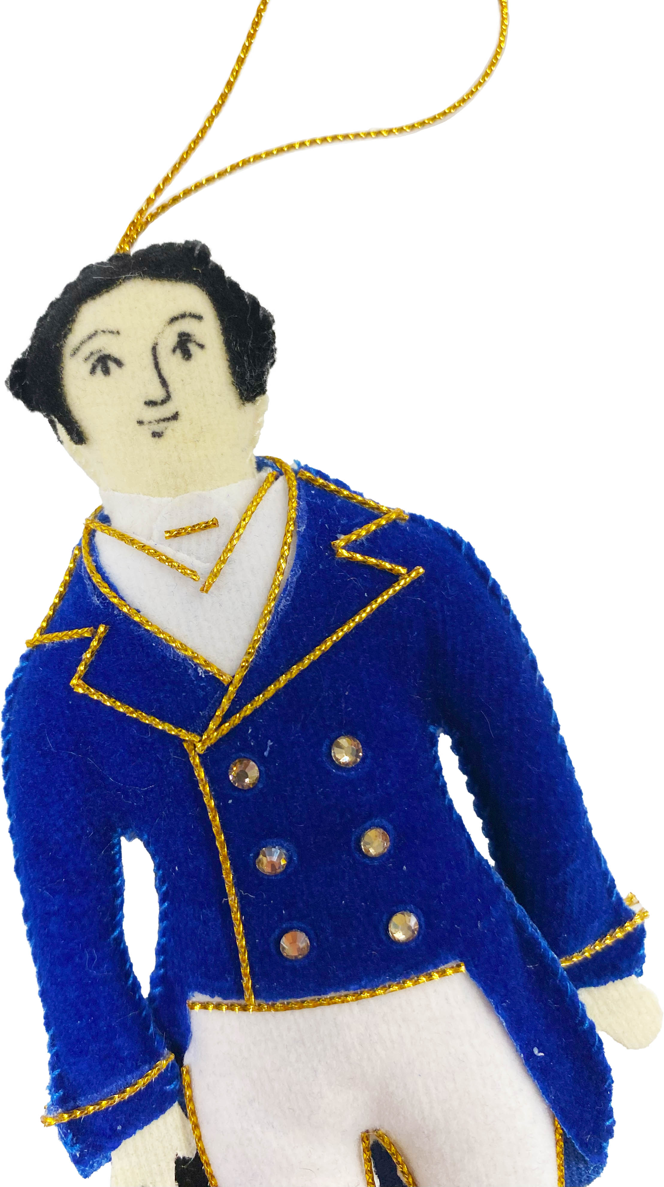 Mr. Darcy Embroidered Ornament