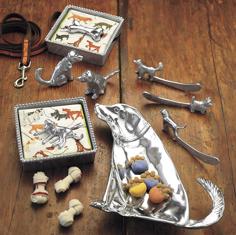 Mariposa Labrador Salt & Pepper Set Aluminum