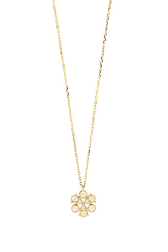 Maya Diamond Cluster Pendant Necklace