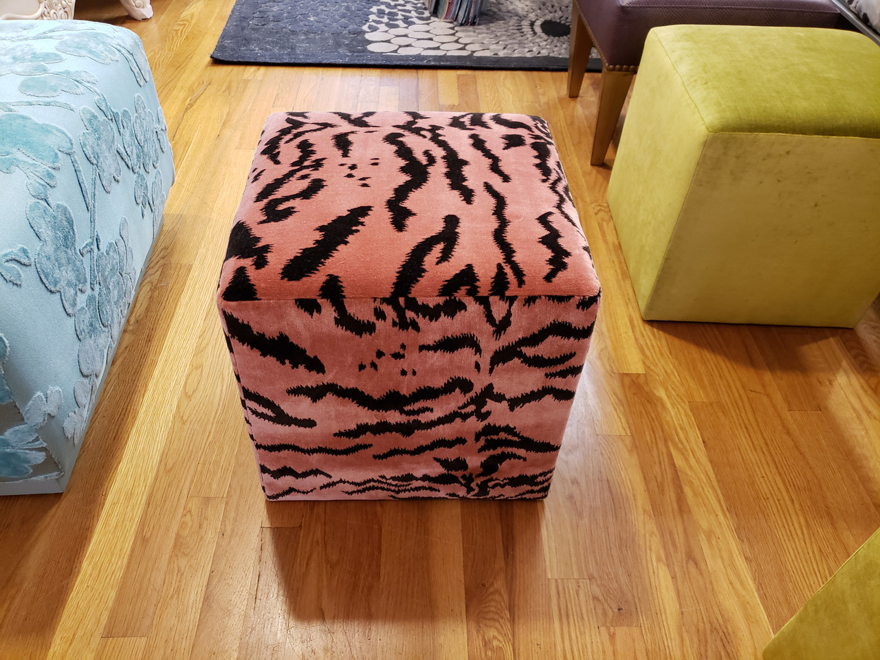 Zebra cube stool