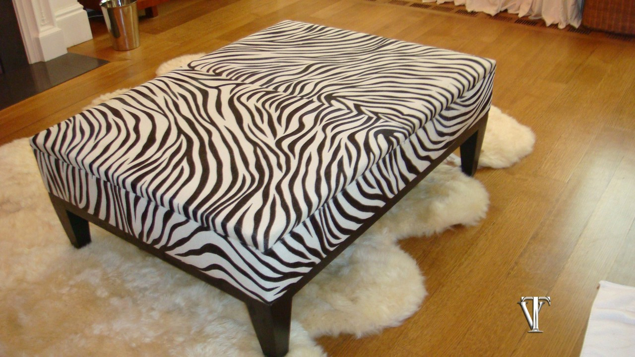 Modern Ottoman, fabric by Designer Guild
