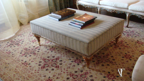 Modern Ottoman, fabric by Designer Guild