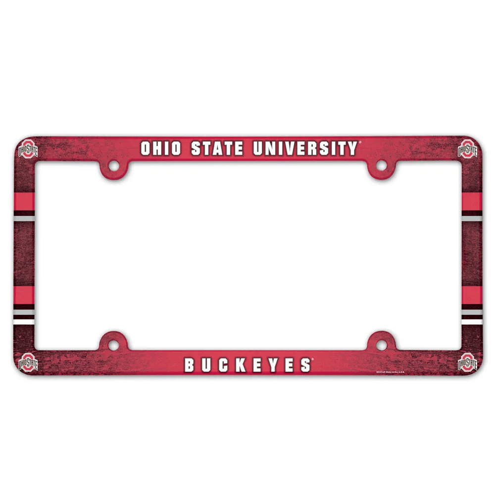 Ohio State University Buckeyes Full Color Plastic License Plate Frame ...