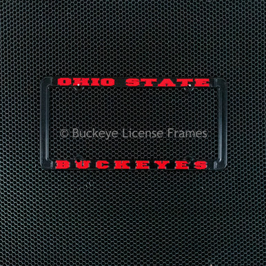 Ohio State Buckeyes Black Metal License Plate Frame With Raised Red ...