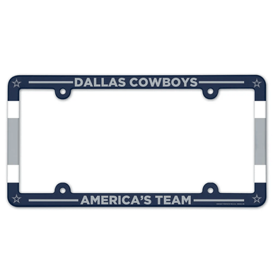 Dallas Cowboys Americas Team Full Color Plastic License Plate Frame ...