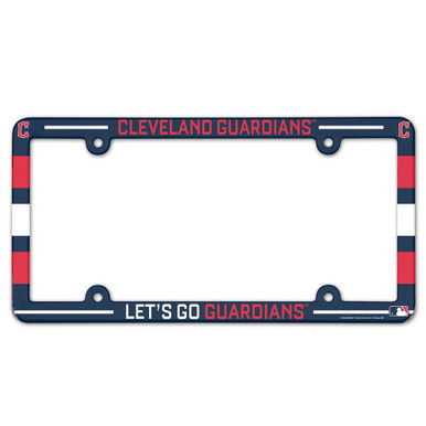 Cleveland Guardians Full Color Plastic License Plate Frame-"LET'S GO ...