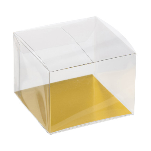 Clear Folding Boxes with Gold Liner - Creative Bag