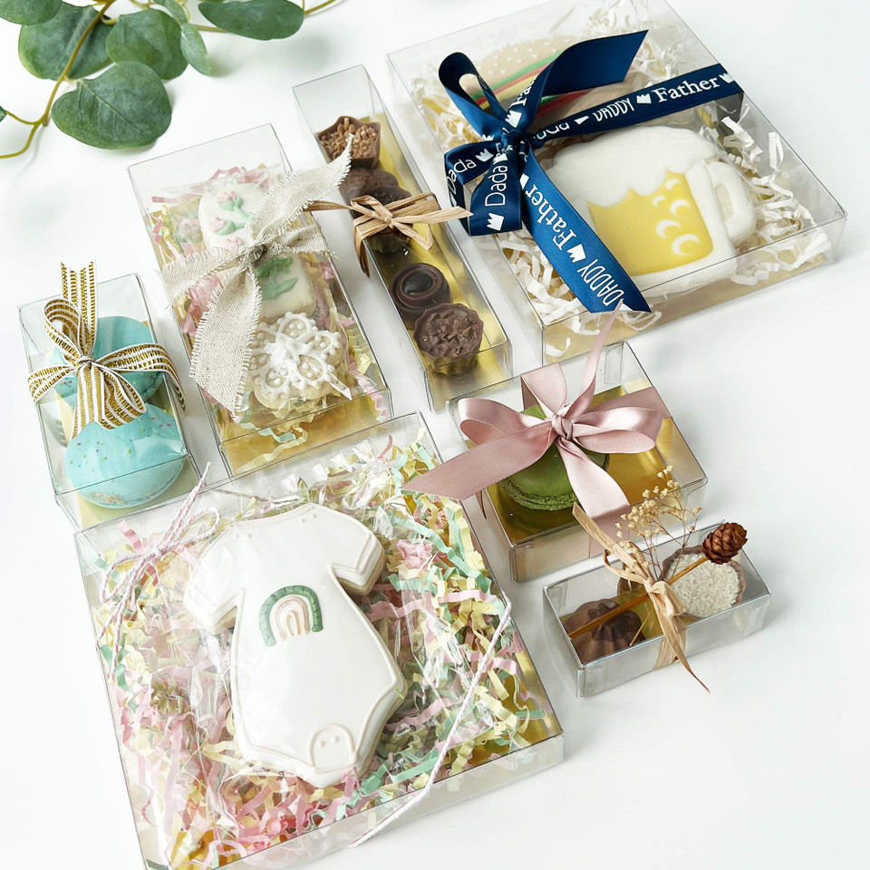 Clear Set Up Boxes with Gold Liner - Creative Bag