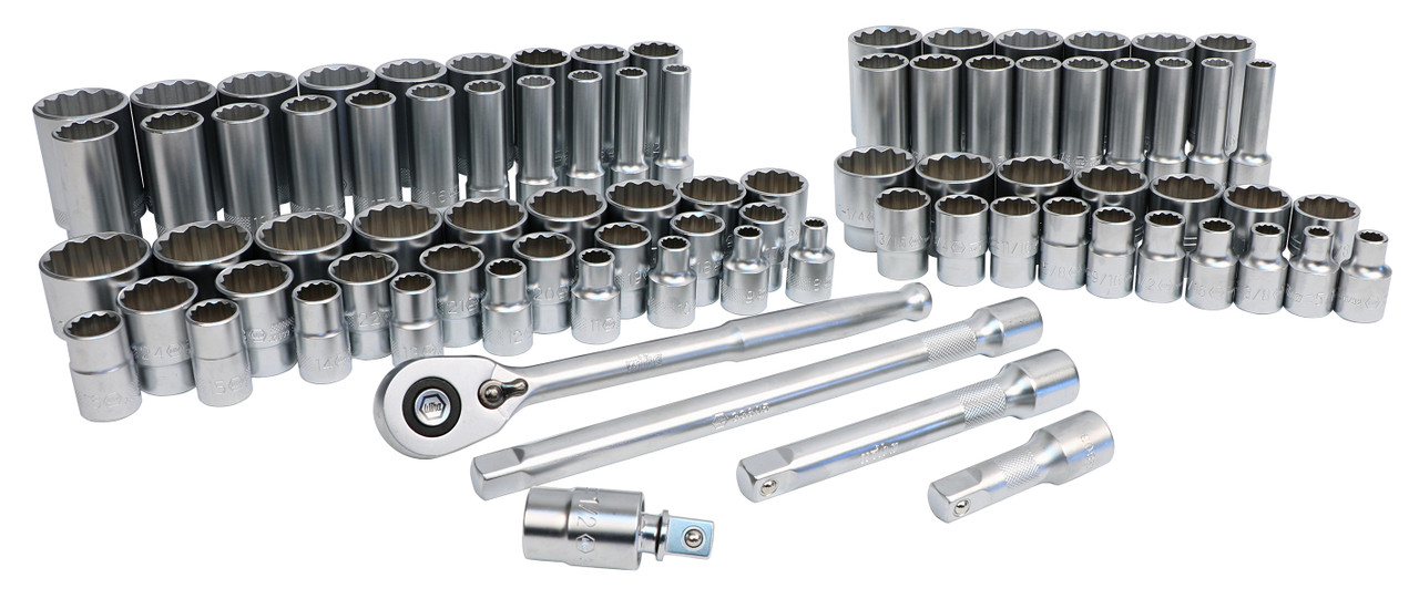 Wiha 33899 84 Piece Professional Socket Set - 1/2” Drive - Metric and ...