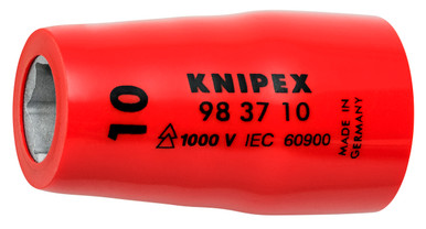 Knipex 98 37 10, Hex Socket, 3/8" Drive-1000V Insulated, 10 mm ...