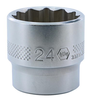 Wiha 33738 12 Point - 3/8 Inch Drive Socket - 24.0mm - WhaleSupply.com