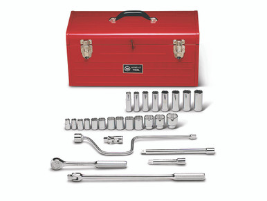 Wright tool 427, 1/2" Drive 27 Piece Metal Boxed Set - 12 Point ...