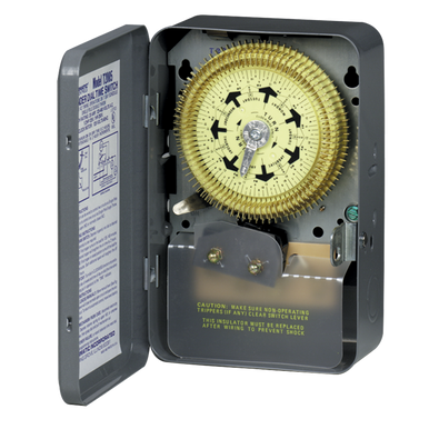 Intermatic T2006, 7-Day Mechanical Time Switch, 208-277 VAC, 60Hz, SPDT ...