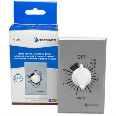 Intermatic FF312HH, Spring Wound Countdown Timer, Commercial, 125-277 ...