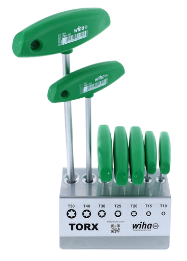 Wiha 36490 7 Piece Classic Grip Torx T-Handle Set in Stand ...