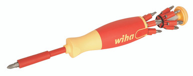 Wiha 38050 14 Piece Insulated Pop-up Bit Holder Set Slotted, Phillips ...