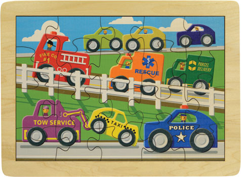 Busy Highway Jigsaw Puzzle, 20 Pieces - Endeavour Toys