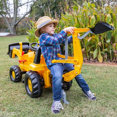 CAT Front Loader Pedal Tractor with Backhoe - Endeavour Toys