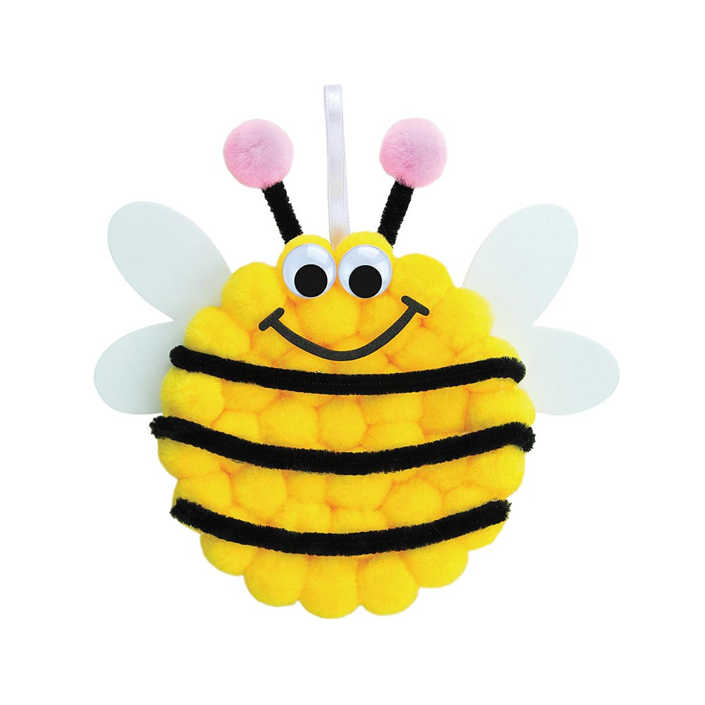 Bee Pom Pon Animal Plate Kit - Set of 6 - Endeavour Toys