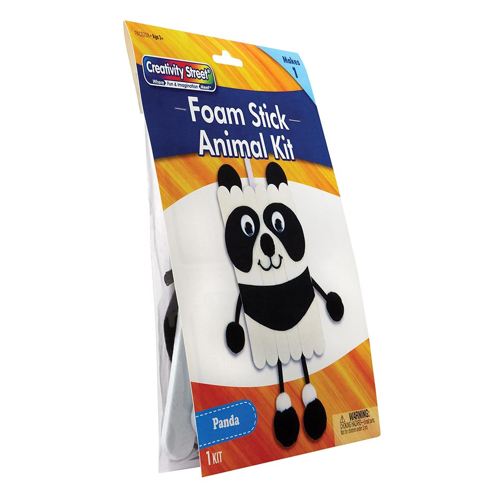Panda Foam and Popsicle Stick Animal Kit - Set of 6 - Endeavour Toys