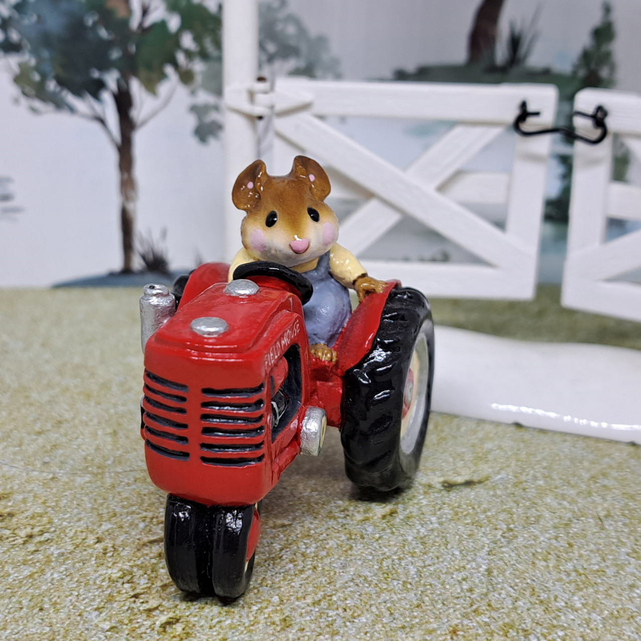 Wee Forest Folk Miniatures M-133 - Field Mouse (Red) - Endeavour Toys