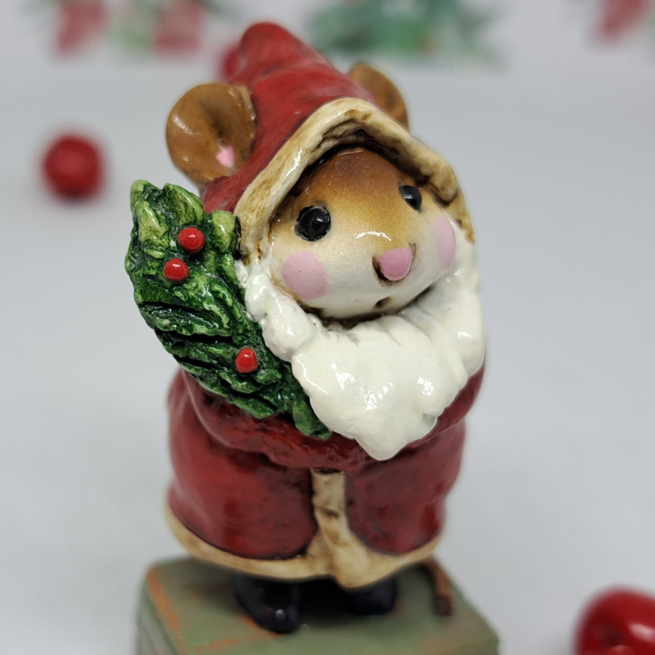 Wee Forest Folk Miniatures M-164 - Father Chris-Mouse (Red) - Endeavour ...