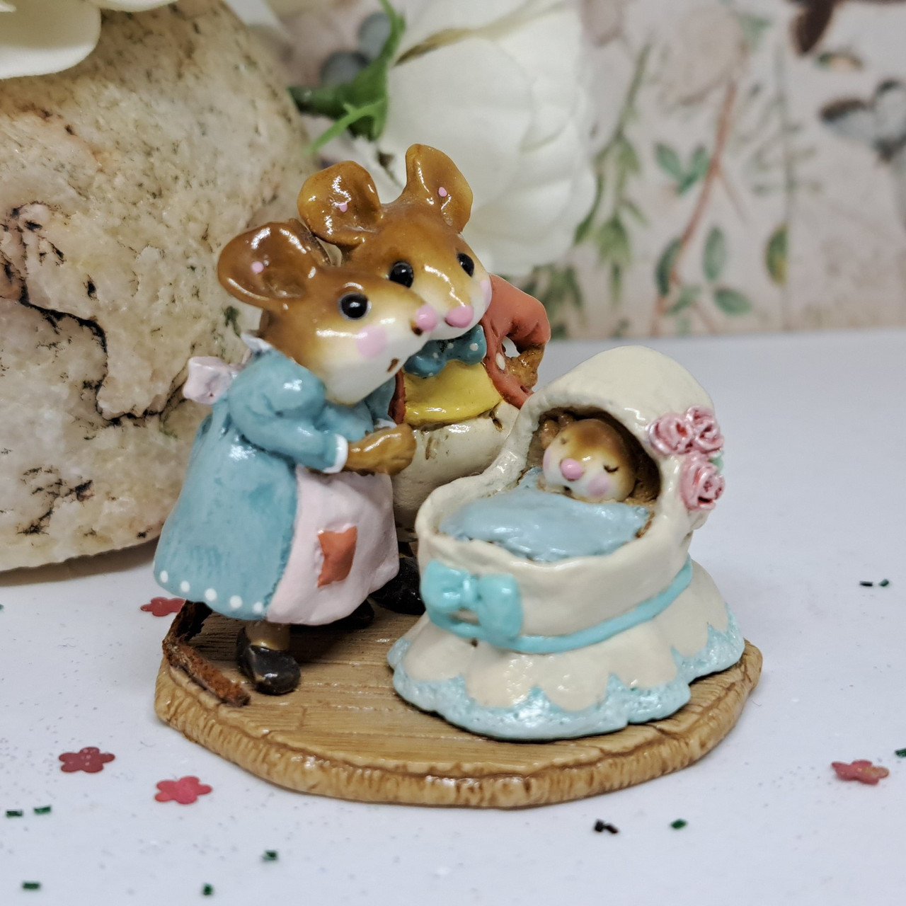 Wee Forest Folk Miniatures M-259 - The Wee Family (Blue) - Endeavour Toys