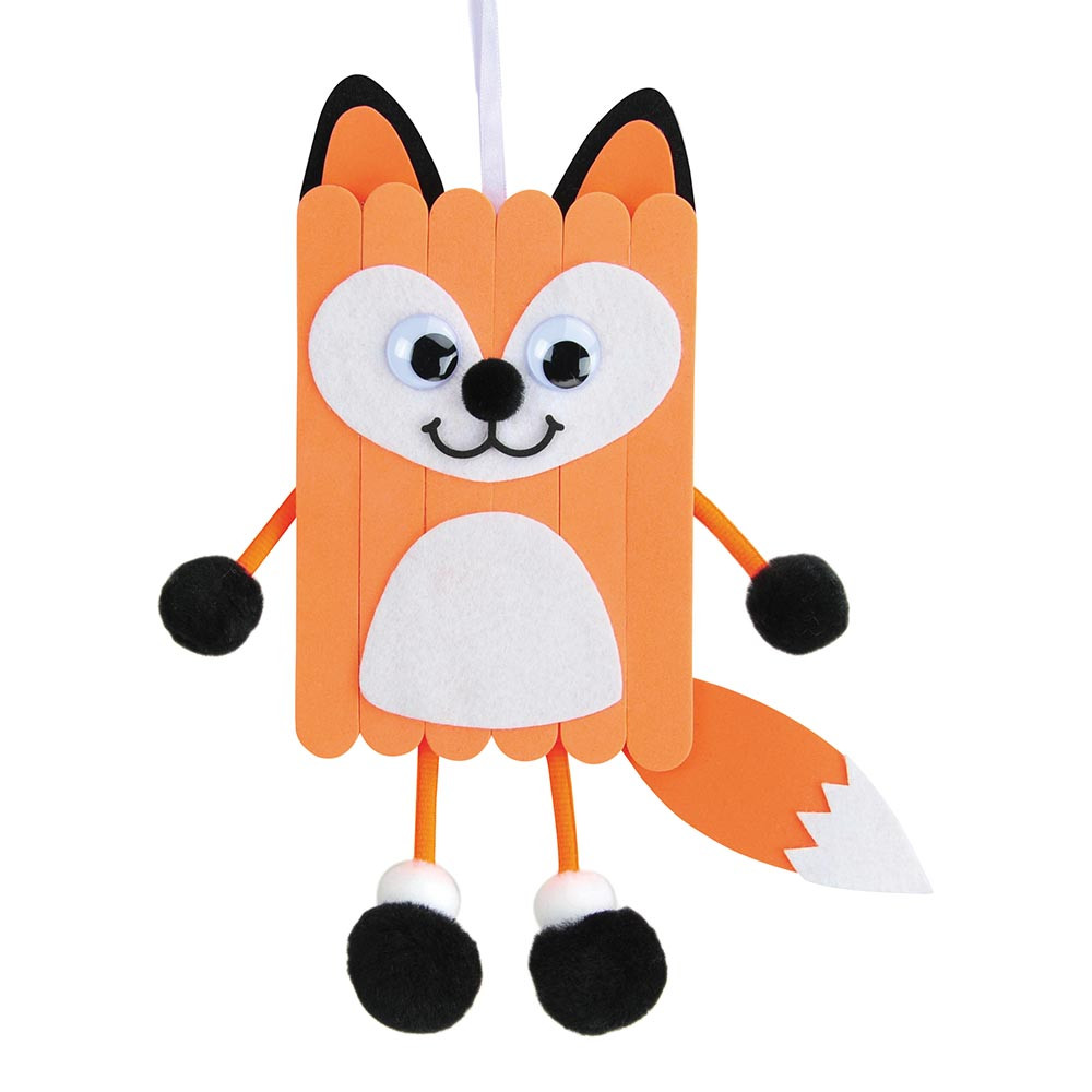 Fox Foam and Popsicle Stick Animal Kit - Set of 6 - Endeavour Toys