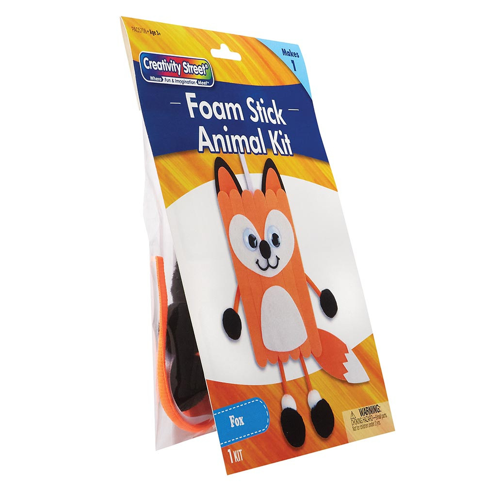 Fox Foam and Popsicle Stick Animal Kit - Set of 6 - Endeavour Toys