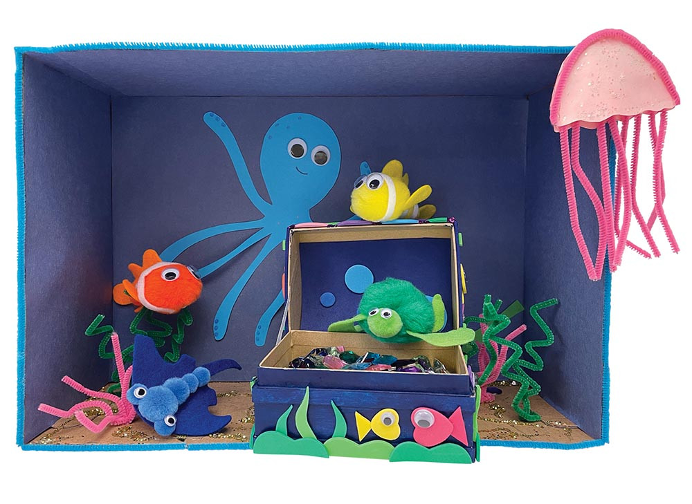 Ocean Animals Pom Pon Animal Kit - Set of 6 - Endeavour Toys