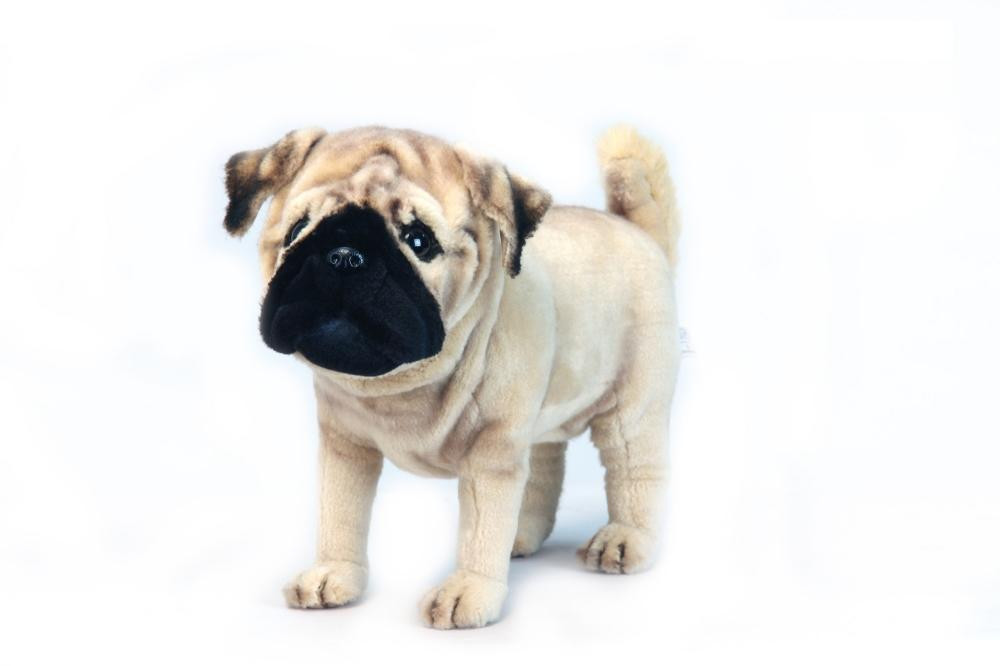 Hansa Pug Dog, 15''L x 11''H - Endeavour Toys