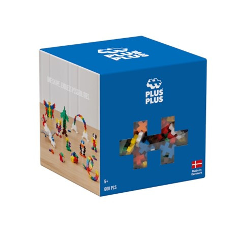 Plus Plus Open Play Building Set, 600 Basic Color Pieces - Endeavour Toys
