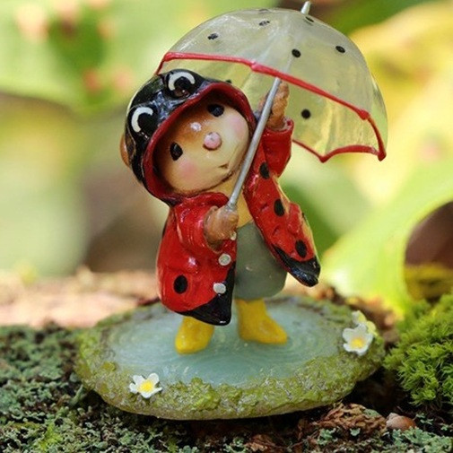 Wee Forest Folk Miniatures M-758b - Lady Bug Puddle Jumper - Endeavour Toys