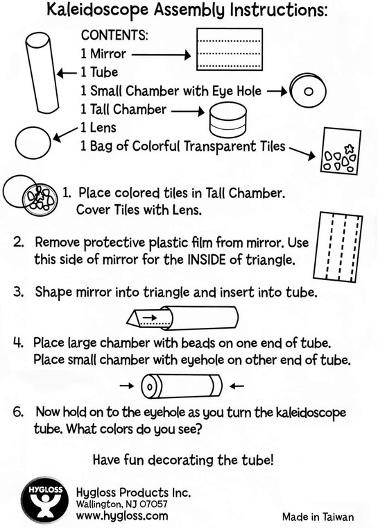 Make-Your-Own Kaleidoscope Kit - Set of 12 - Endeavour Toys