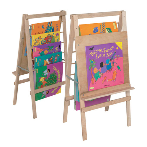 Adjustable Big Book Plywood Easel with Dowel Rack - Endeavour Toys