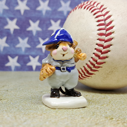 Wee Forest Folk MS-15 Batter-up in White and Blue