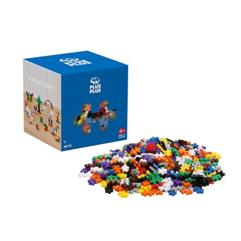 Plus Plus Open Play Building Set, 600 Basic Color Pieces - Endeavour Toys