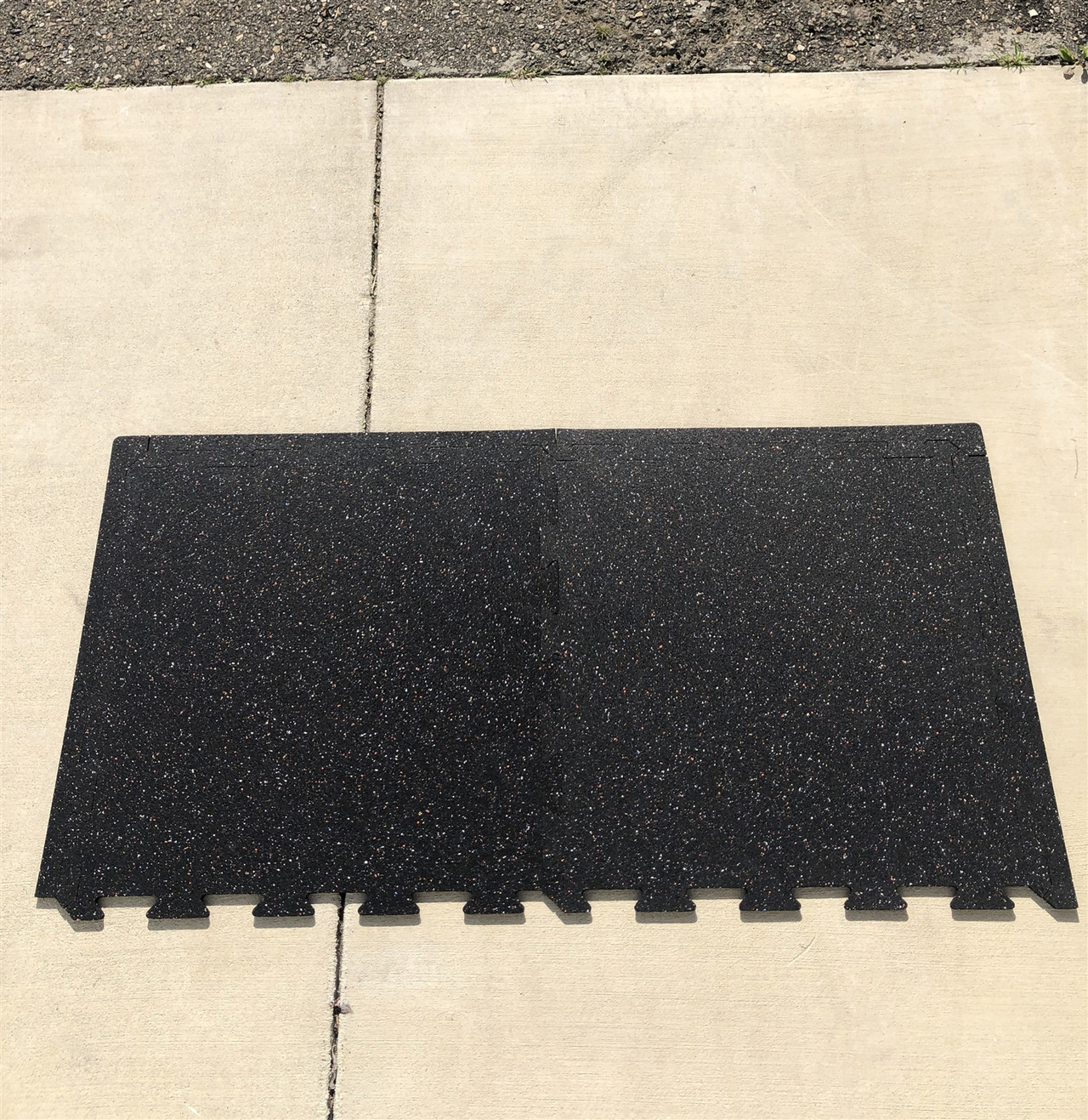 Premier Tuff 2' X 2' Interlocking Rubber Tile 5/16" Thick, Confetti ...
