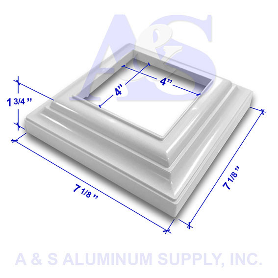 Plastic decorative base molding for aluminum column - A&S Aluminum Supply