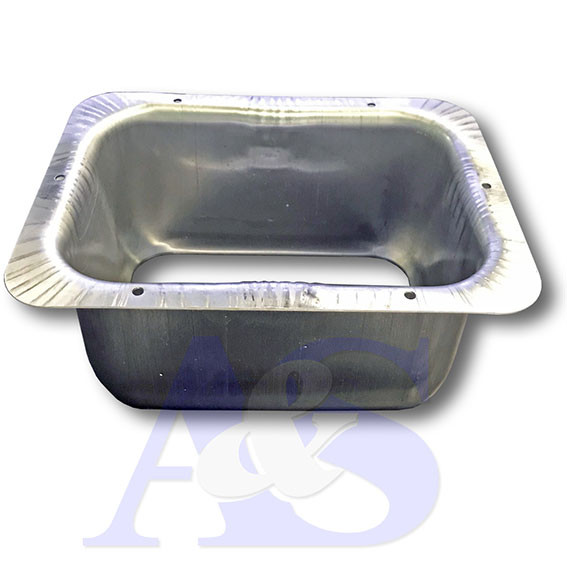 Rectangular aluminum drop outlet for k style gutter - A&S Aluminum Supply