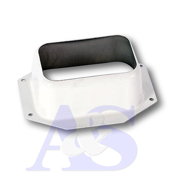 Rectangular aluminum drop outlet for k style gutter - A&S Aluminum Supply