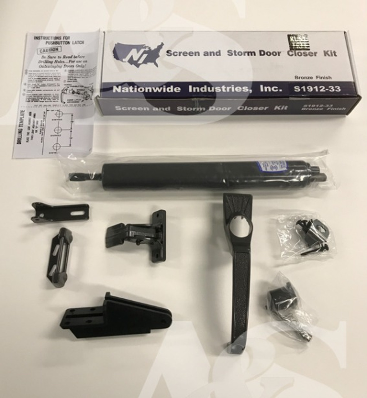 Standard closure kit for screen patio door - A&S Aluminum Supply