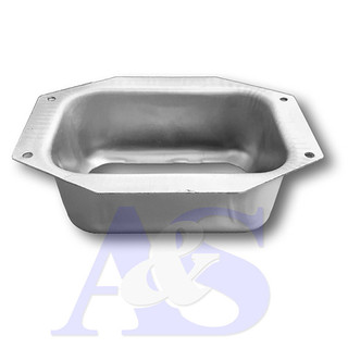 Rectangular aluminum drop outlet for k style gutter - A&S Aluminum Supply