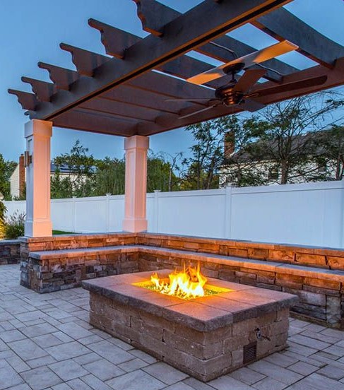 Pergola Over Patio Fire Pit 30 Pergola Ideas For Shady Backyard
