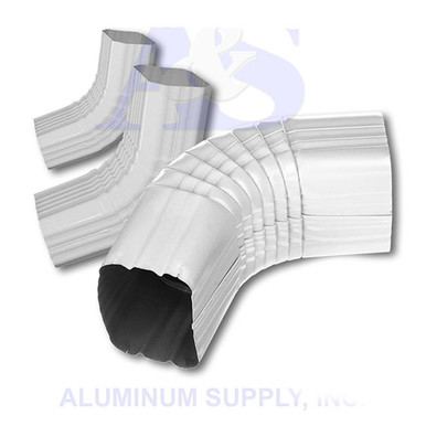 Aluminum Downspout Elbows A & B, 3" x 4" 75°