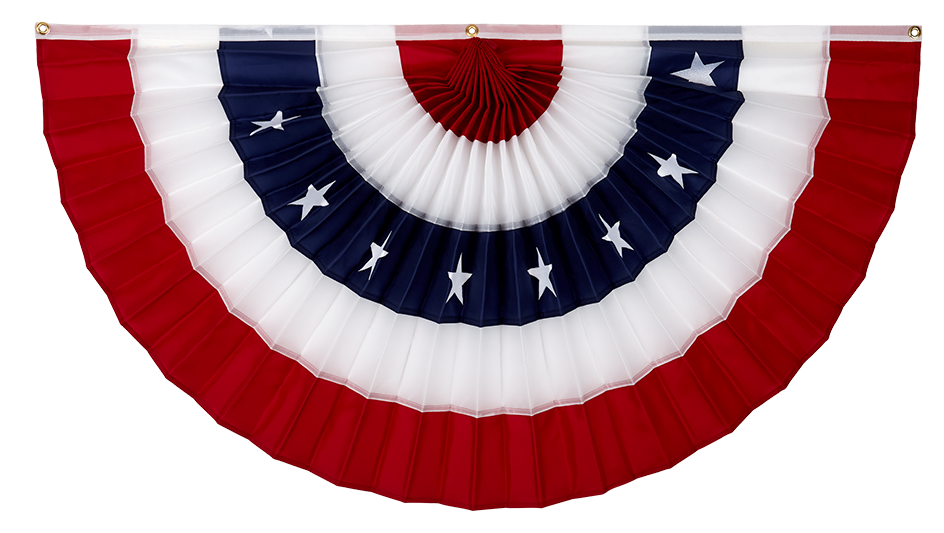 Pleated American Flags | Made in USA | Independence Bunting