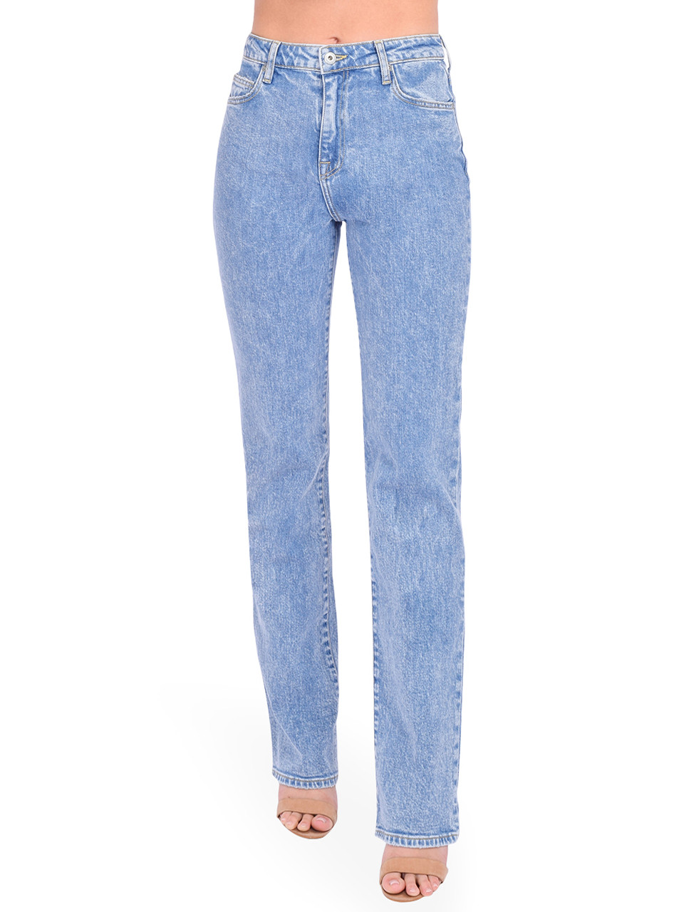 SIMKHAI Archer High Rise Straight Jean in Cannon