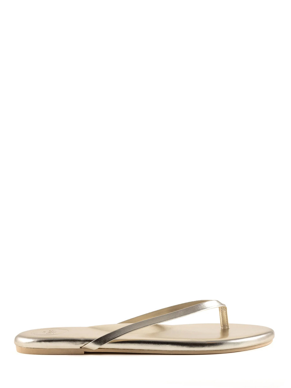 SOLEIL SEA Indie Classic Thin Strap Sandal in Metallic Gold